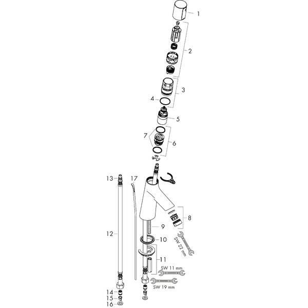 hansgrohe Смесители для умывальника: Talis Select S, Смеситель для ...