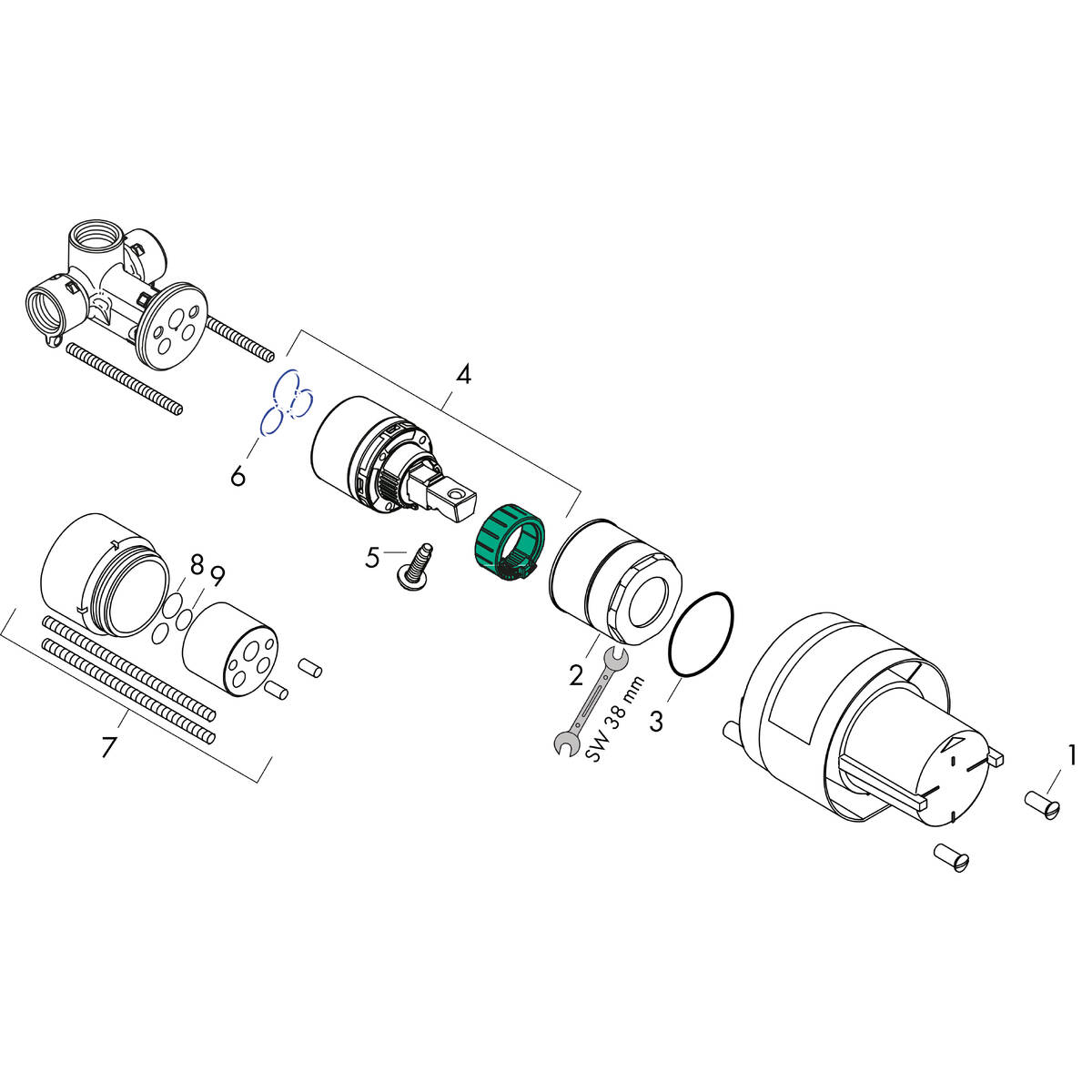 hansgrohe Kád-/zuhanycsaptelep alaptest: Alaptest egykaros ...