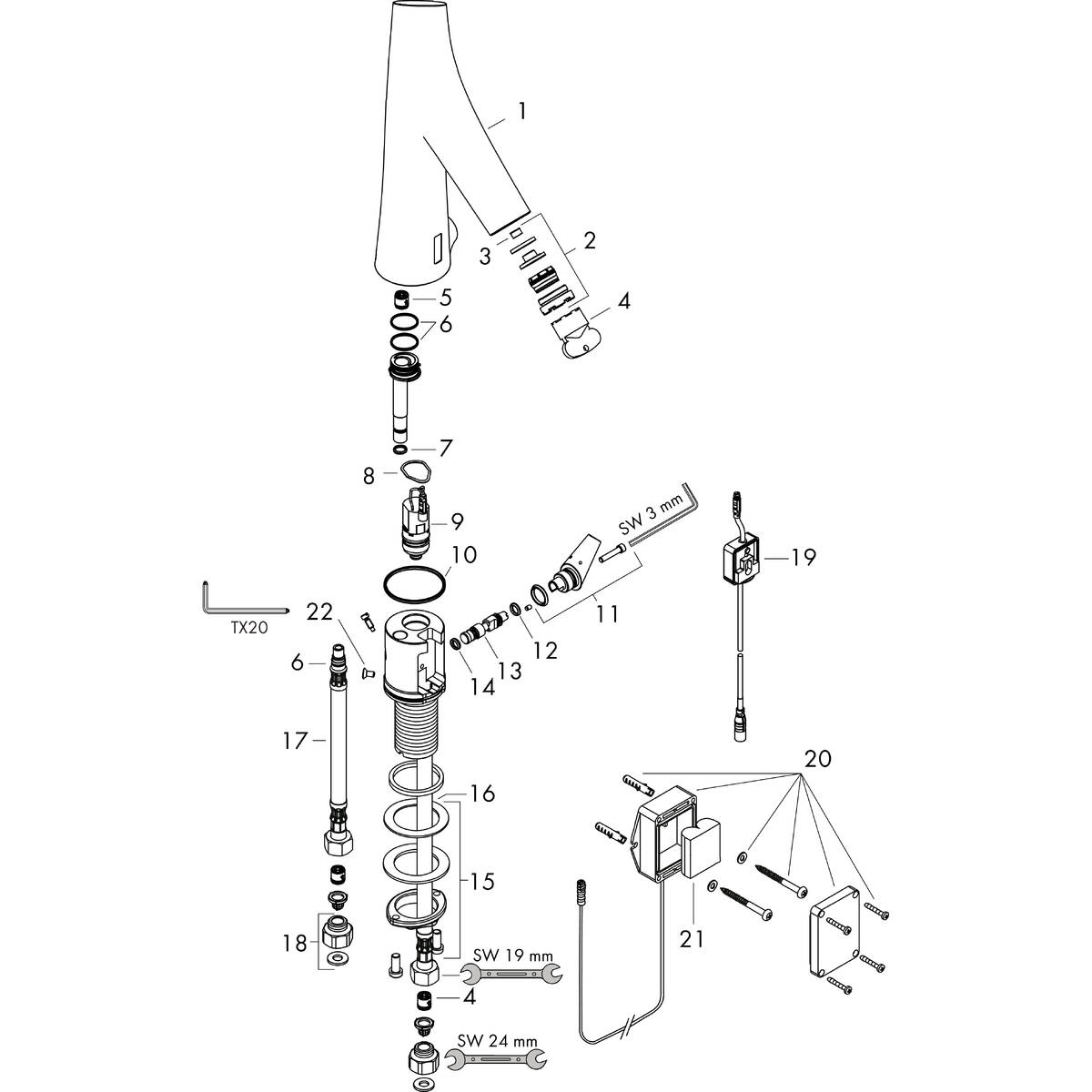 hansgrohe Shower sets: Raindance Select S, Shower holder set 120 3jet ...