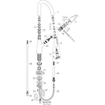 hansgrohe Kitchen mixers: Talis M51, Single lever kitchen mixer 160 ...