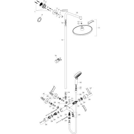 汉斯格雅 柯洛梅达 S, 1 种出水模式, 货号 26182007 | Hansgrohe Pro CN