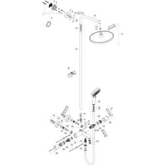 汉斯格雅 花洒管: 柯洛梅达 S, 1 种出水模式, 货号 26177007