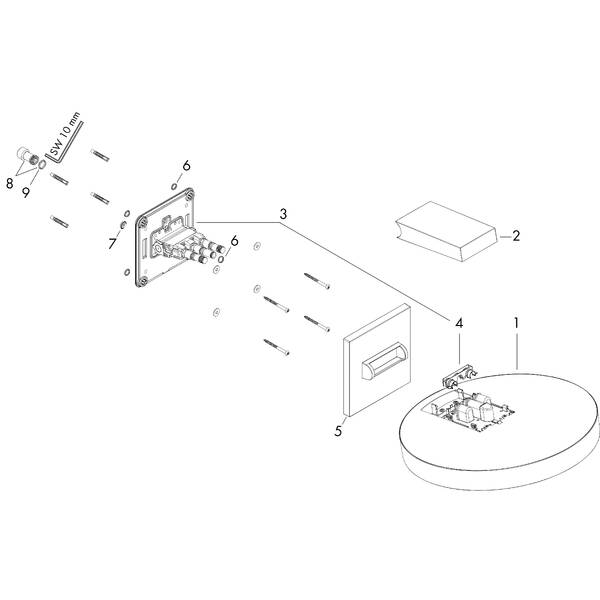 hansgrohe Overhead showers: Rainfinity, 1 spray mode, Item No. 26226000 ...