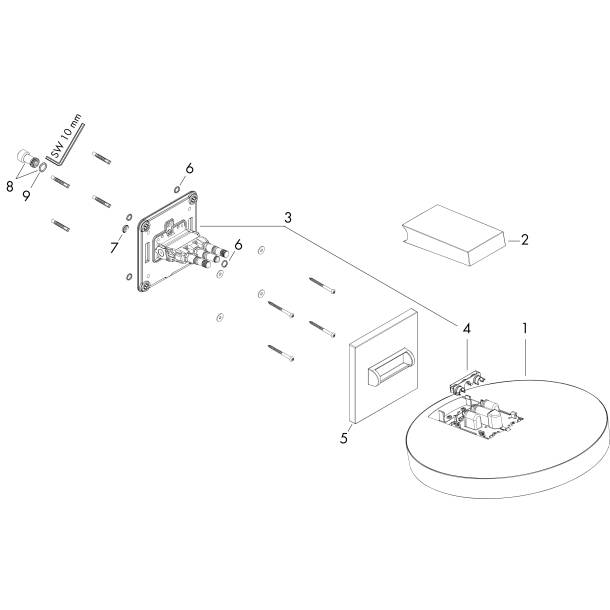 hansgrohe Overhead showers: Rainfinity, 1 spray mode, Item No. 26230340