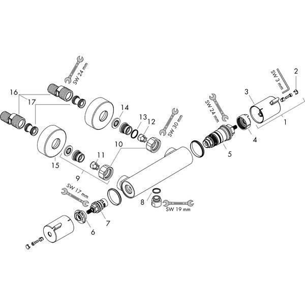 MyFox Mitigeurs de douche: à deux poignées, 1 fonction, Chromé, N ...