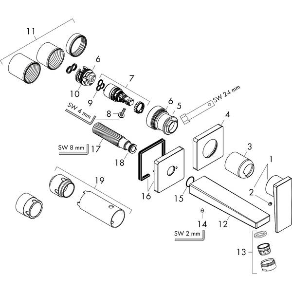 hansgrohe Washbasin mixers: Metropol, Single lever basin mixer for ...