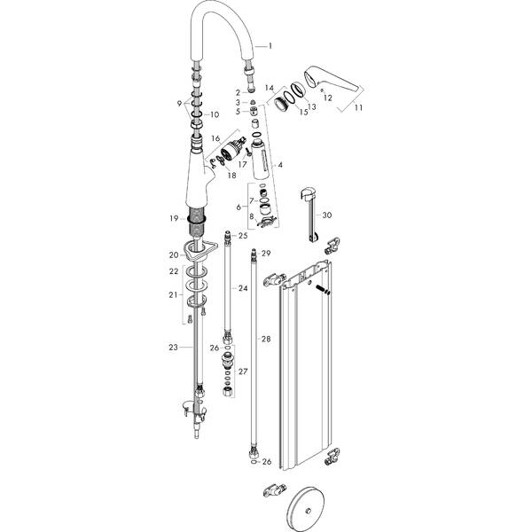 hansgrohe Eviye bataryaları: Talis M51, Tek kollu eviye bataryası 200 ...