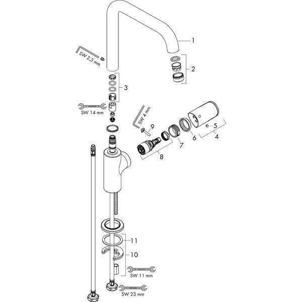 hansgrohe Kitchen mixers: Vernis Blend M35, Single lever kitchen mixer ...