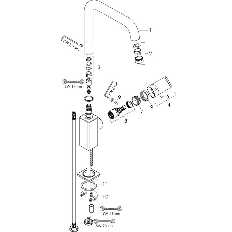 hansgrohe Kitchen mixers: Vernis Shape M35, Single lever kitchen mixer ...