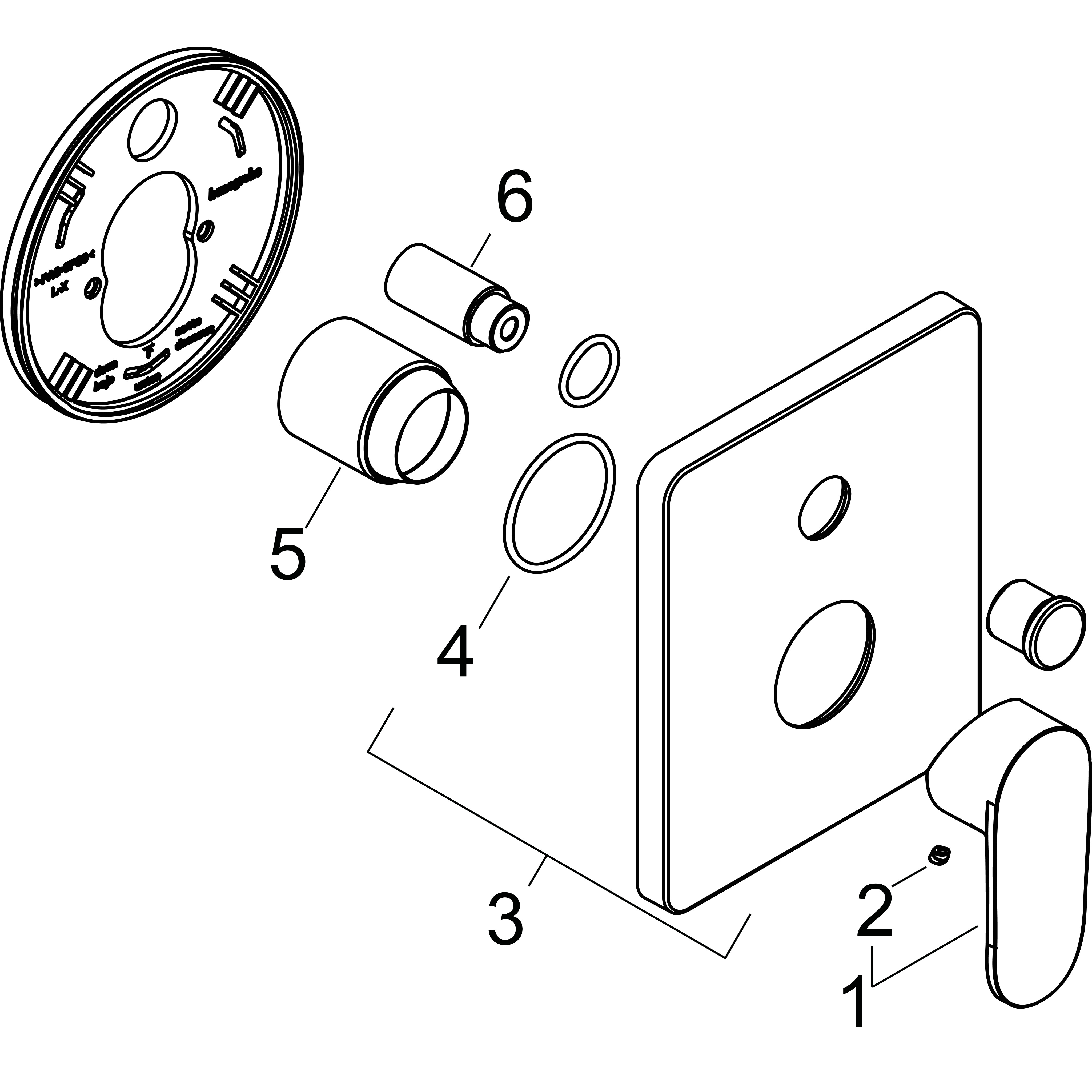 Vernis Shape Bath mixers: 2 functions, Chrome, Item No. 71458007