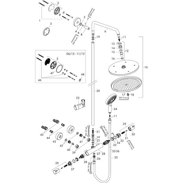 hansgrohe Showerpipes: Croma Select S, 1 type de jet, N° article ...