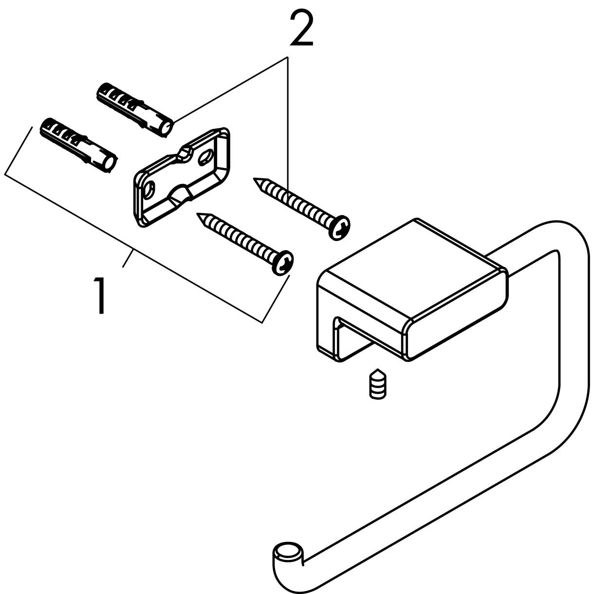 hansgrohe Accessories: AddStoris, Toilet paper holder, Item No. 41771000
