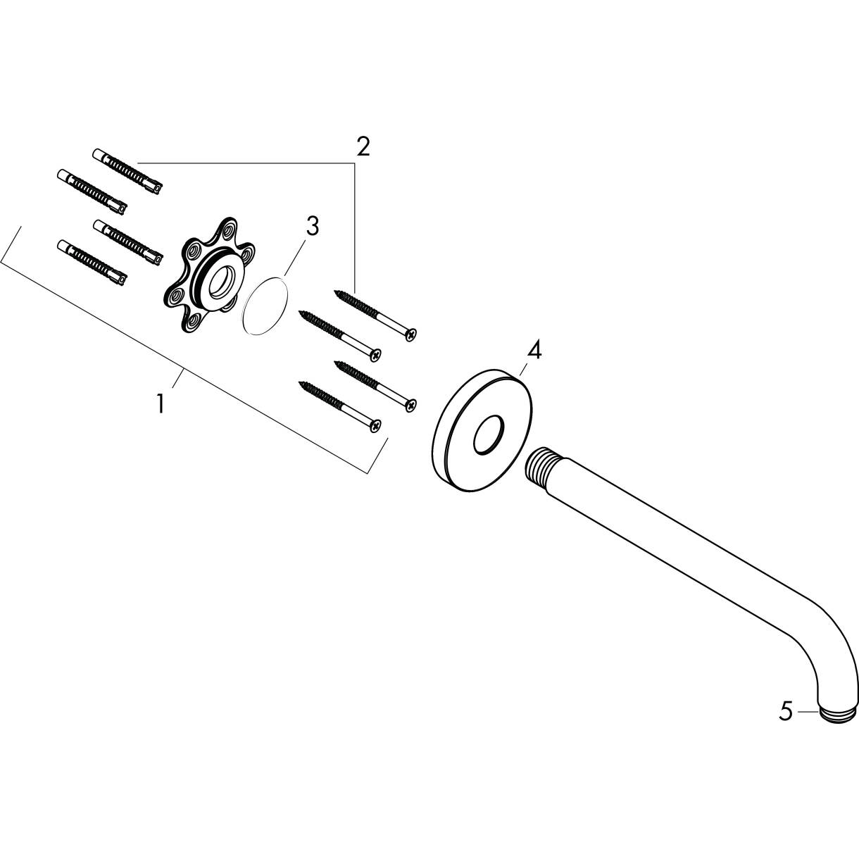 hansgrohe Shower arms: Item No. 27413340