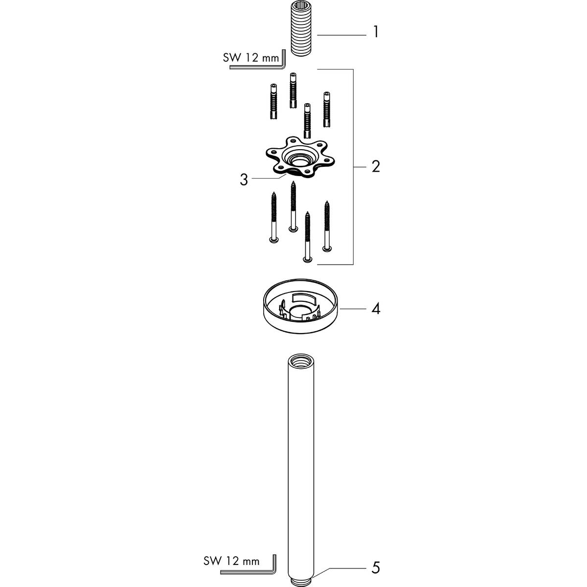 hansgrohe Shower arms: Item No. 27389000