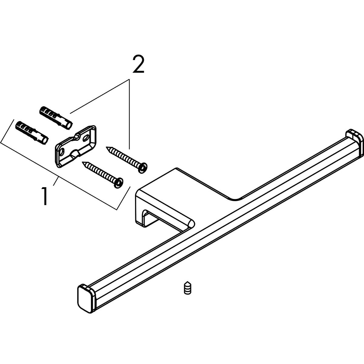 hansgrohe Aksesuarlar: AddStoris, İkili tuvatet kağıtlığı, Ürün no ...