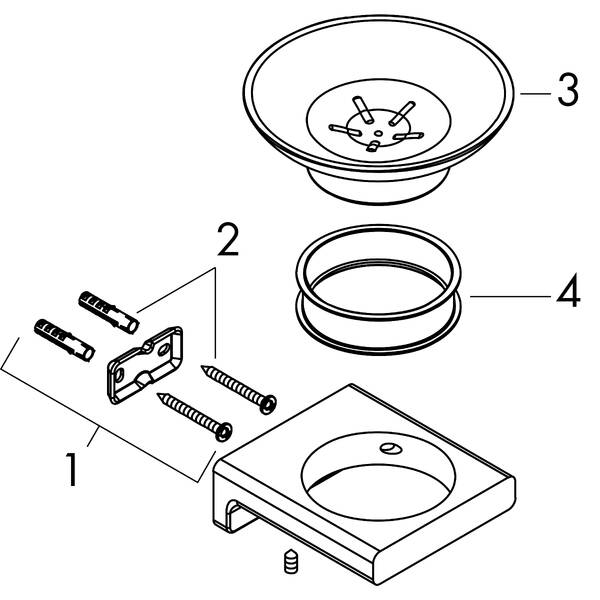 hansgrohe Комплектующие: AddStoris, Мыльница, Арт. № 41746000 ...