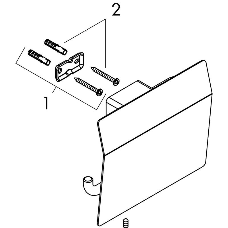 hansgrohe Doplňky: AddStoris, Držák na toaletní papír s krytkou, Č ...