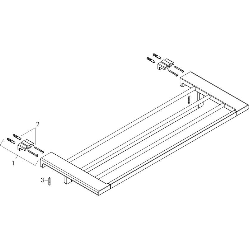 hansgrohe Аксессуары: AddStoris, Полка для полотенец с держателем, Арт ...