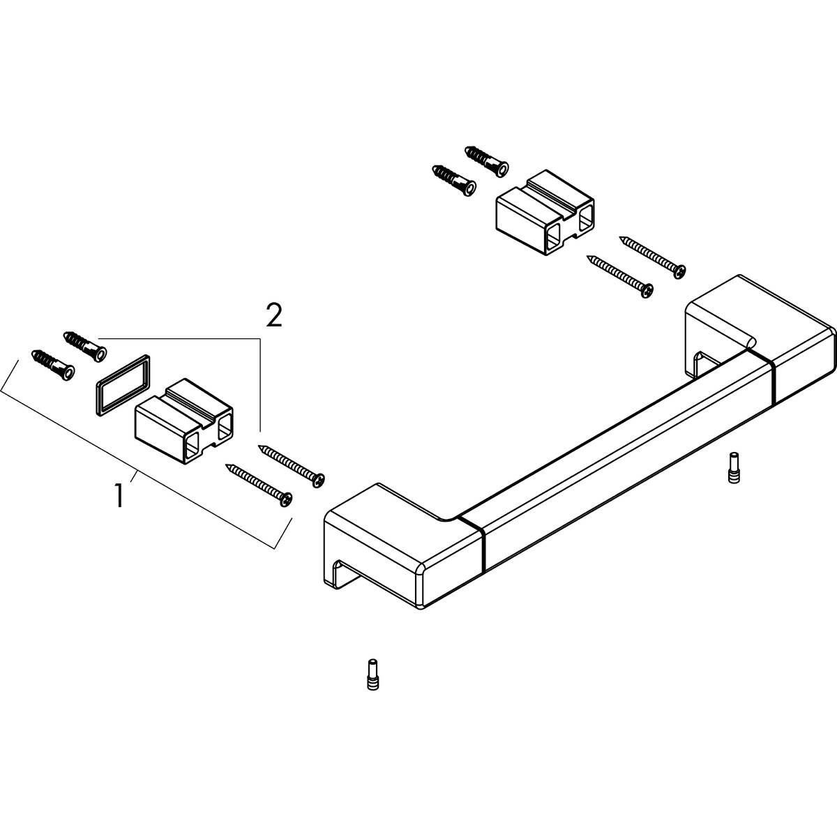 hansgrohe Accessories: AddStoris, Grab bar, Item No. 41744007 ...