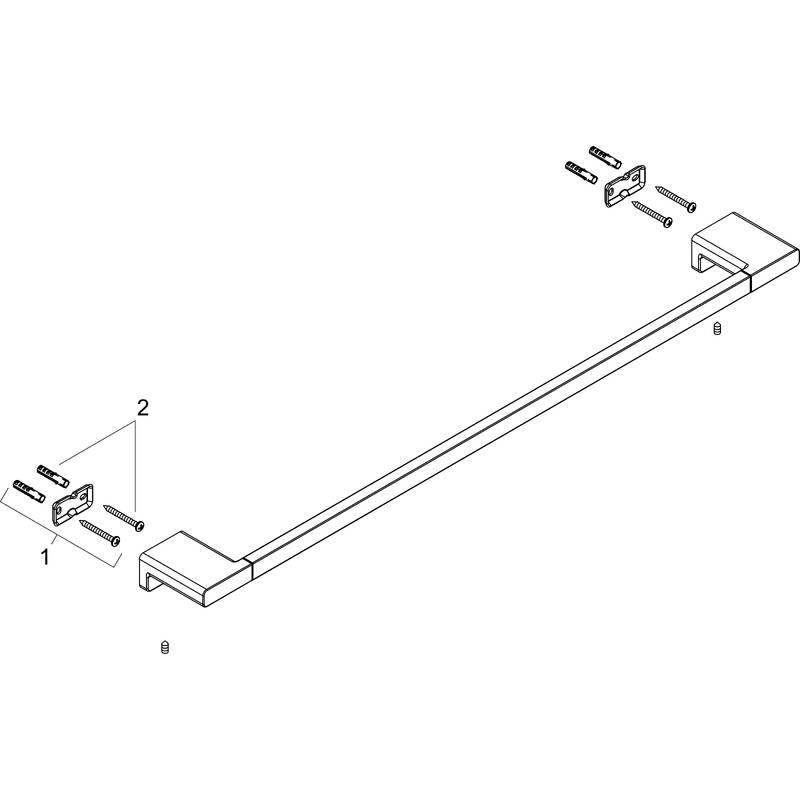 hansgrohe Accessories: AddStoris, Bath towel rail, Item No. 41747140 ...