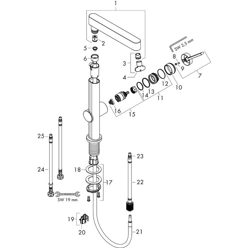 hansgrohe Washbasin mixers: Finoris, Single lever basin mixer 230 with ...