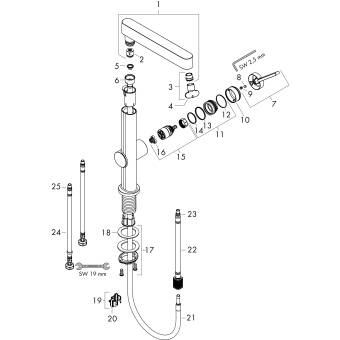 hansgrohe Washbasin mixers: Finoris, Single lever basin mixer 230 with ...