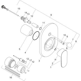 Rebris S Bath mixers: 2 functions, Chrome, Item No. 72449000
