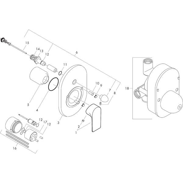 Rebris E Banyo bataryaları: 2 çıkış, Krom, Ürün no. 72458000 | hansgrohe TR