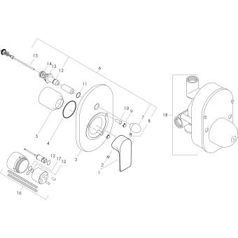 Rebris E Bath mixers: 2 functions, Chrome, Item No. 72458000 ...