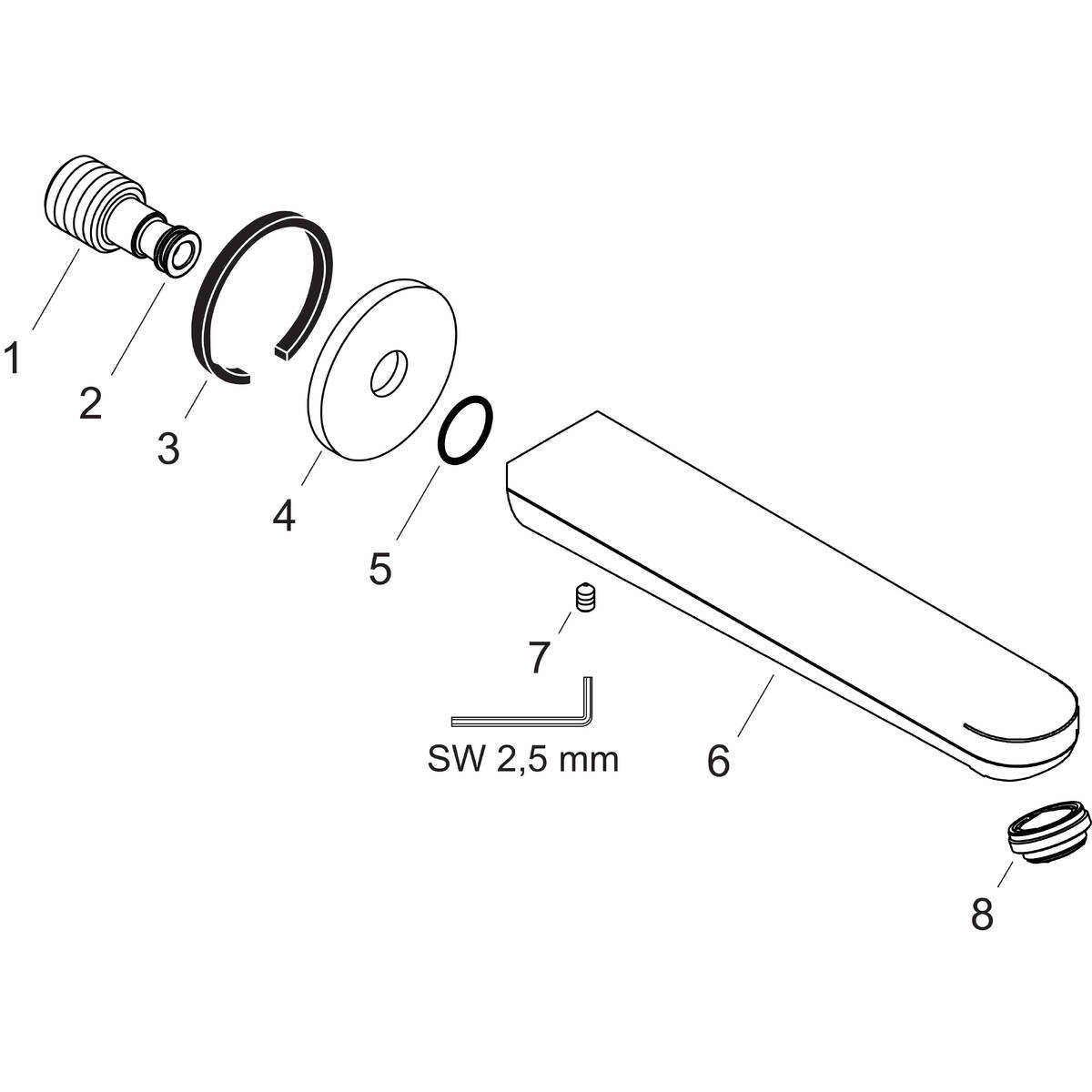hansgrohe Kádtöltők: Rebris S, Kádtöltő, Cikksz. 72430000