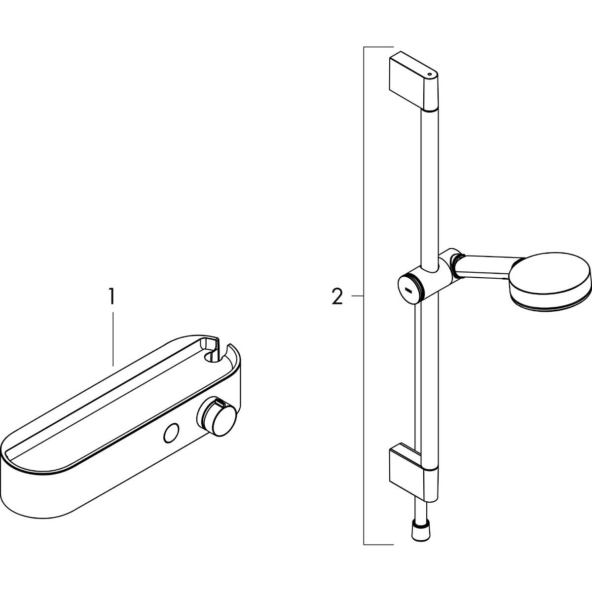 hansgrohe Zuhanykombinációk: Pulsify Select S, Zuhanyszett 105, 3 jet ...