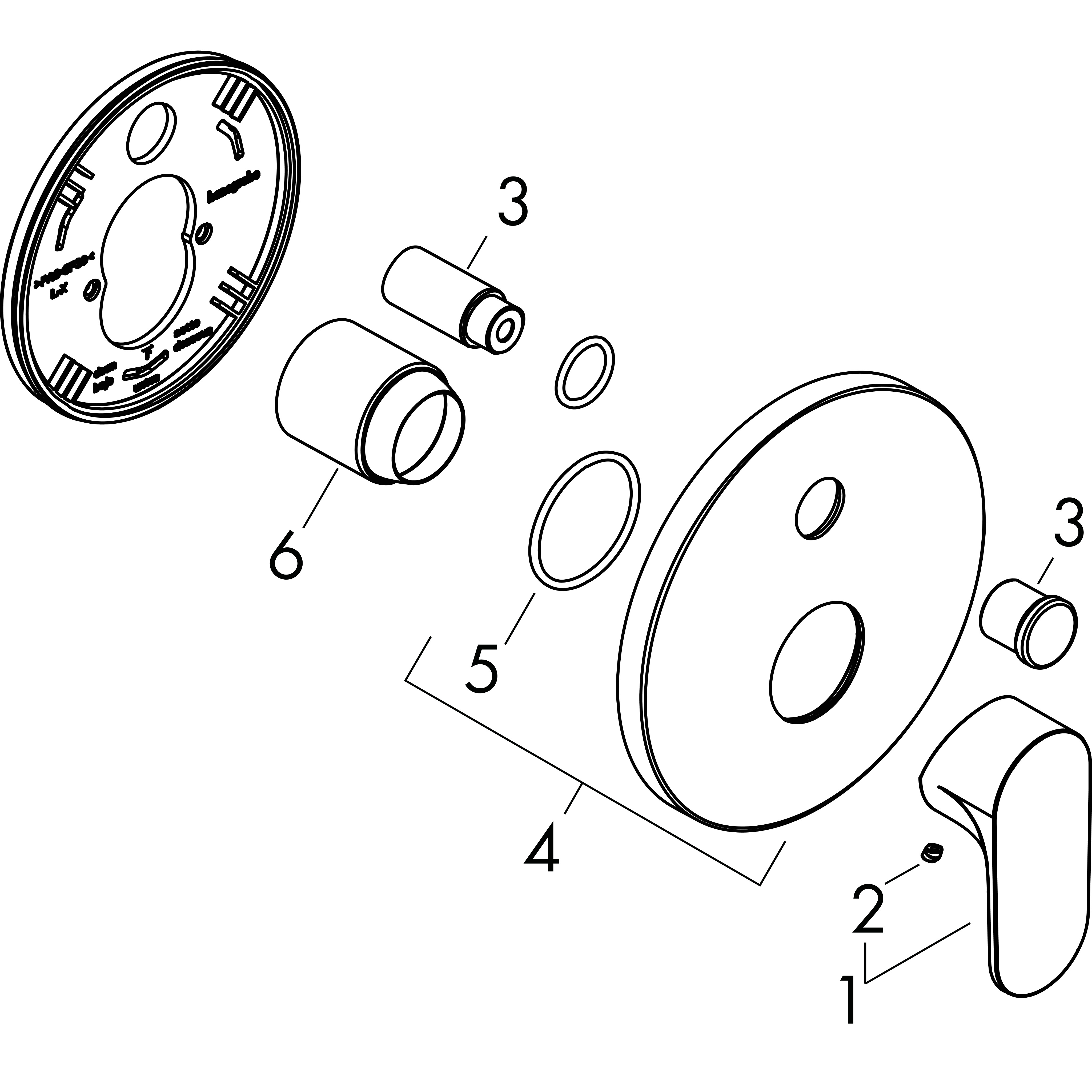 Rebris S Bath mixers: 2 functions, Chrome, Item No. 72466007