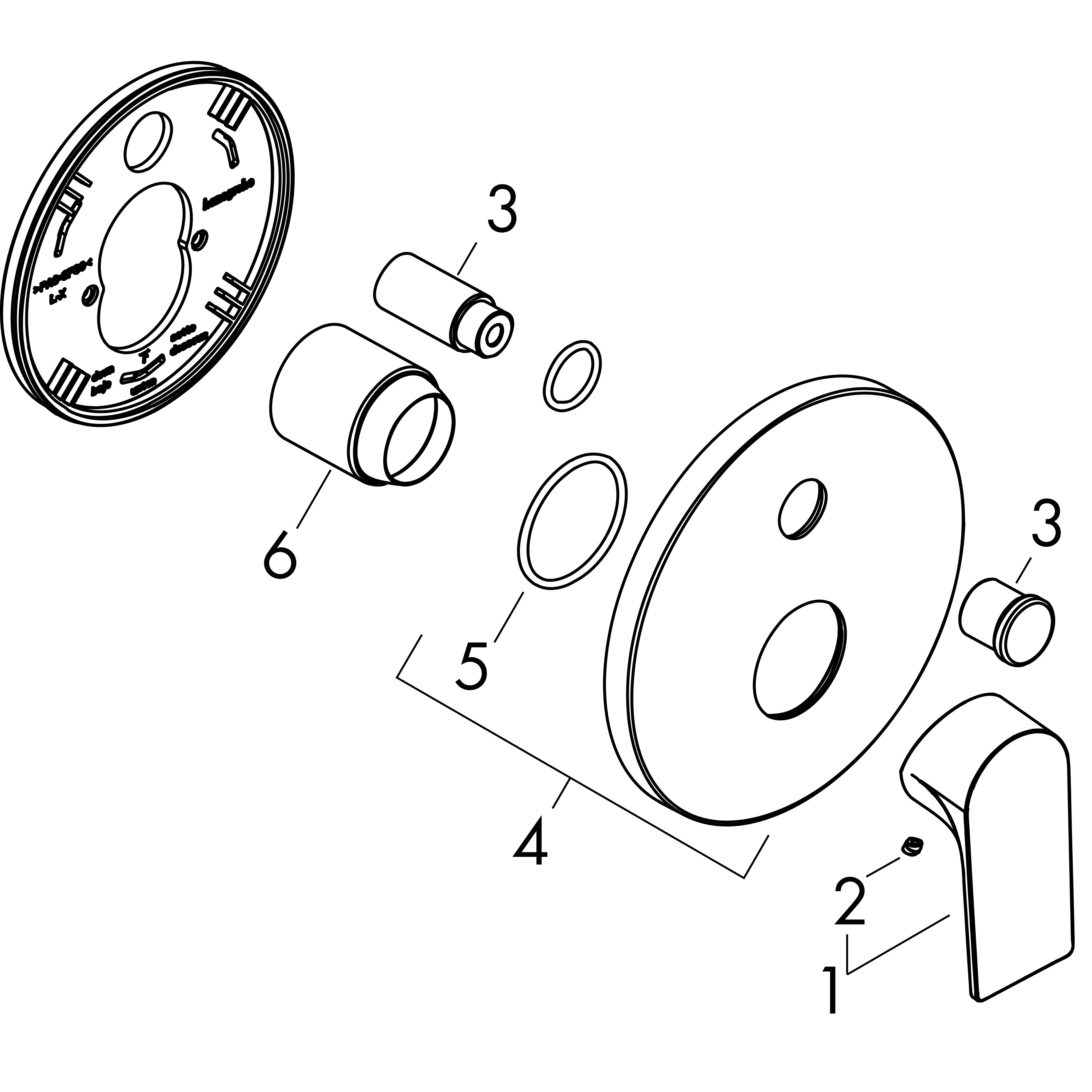 Rebris E Bath mixers: 2 functions, Chrome, Item No. 72468007