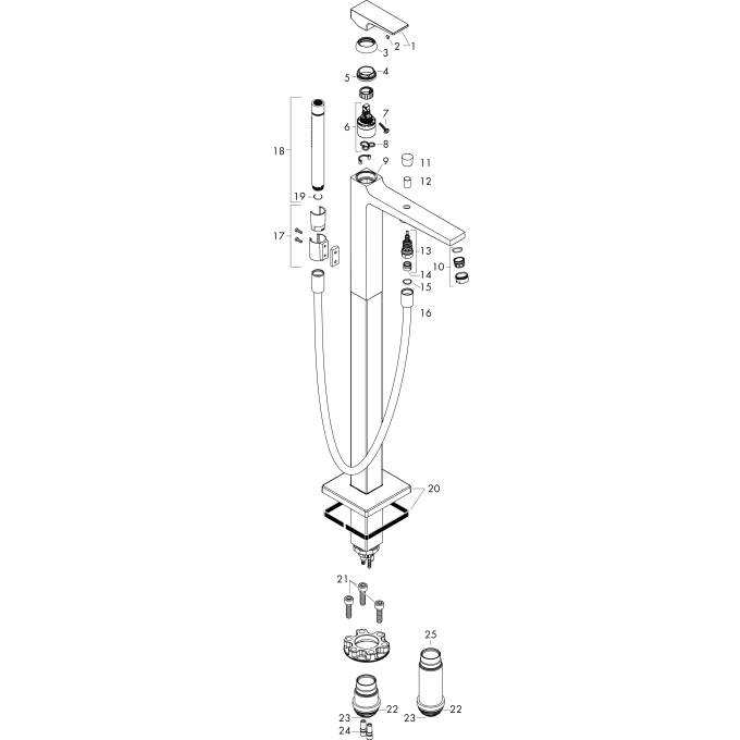 Metropol Bath mixers: 2 functions, Polished Gold Optic, Item No. 32532990