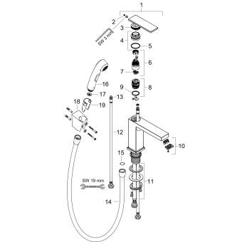 hansgrohe Washbasin mixers: Tecturis E, Single lever basin mixer 110 ...