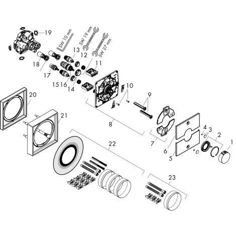 ShowerSelect Comfort E Shower mixers: single lever, 2 functions, Chrome ...