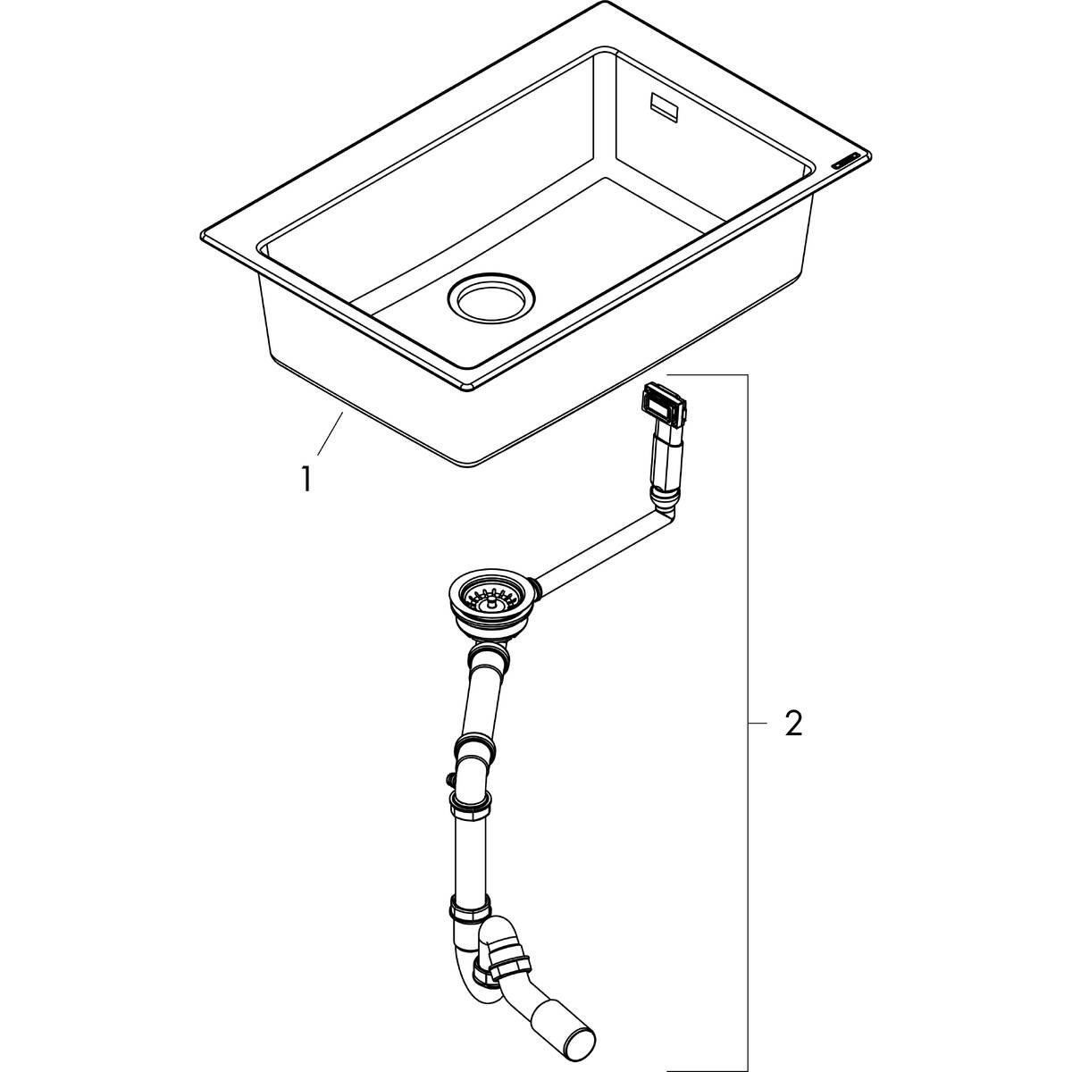 hansgrohe Mosogatók: S51, S510-F660 beépített mosogató 660, Cikksz ...