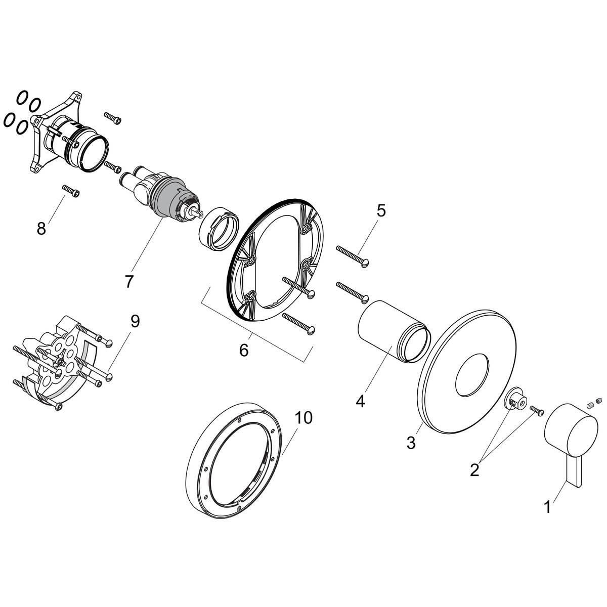 Ecostat Shower mixers: 1 function, Chrome, Art. no. 04233000