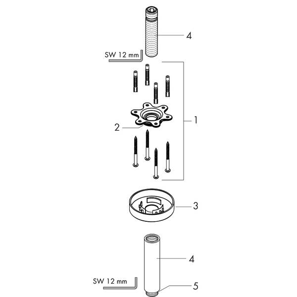 hansgrohe Shower arms: Raindance E, Art. no. 27393001 | hansgrohe USA