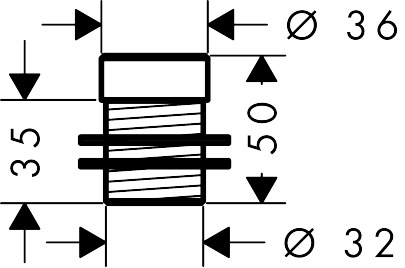 hansgrohe Spare parts: Shaft extension, Item No. 13898000