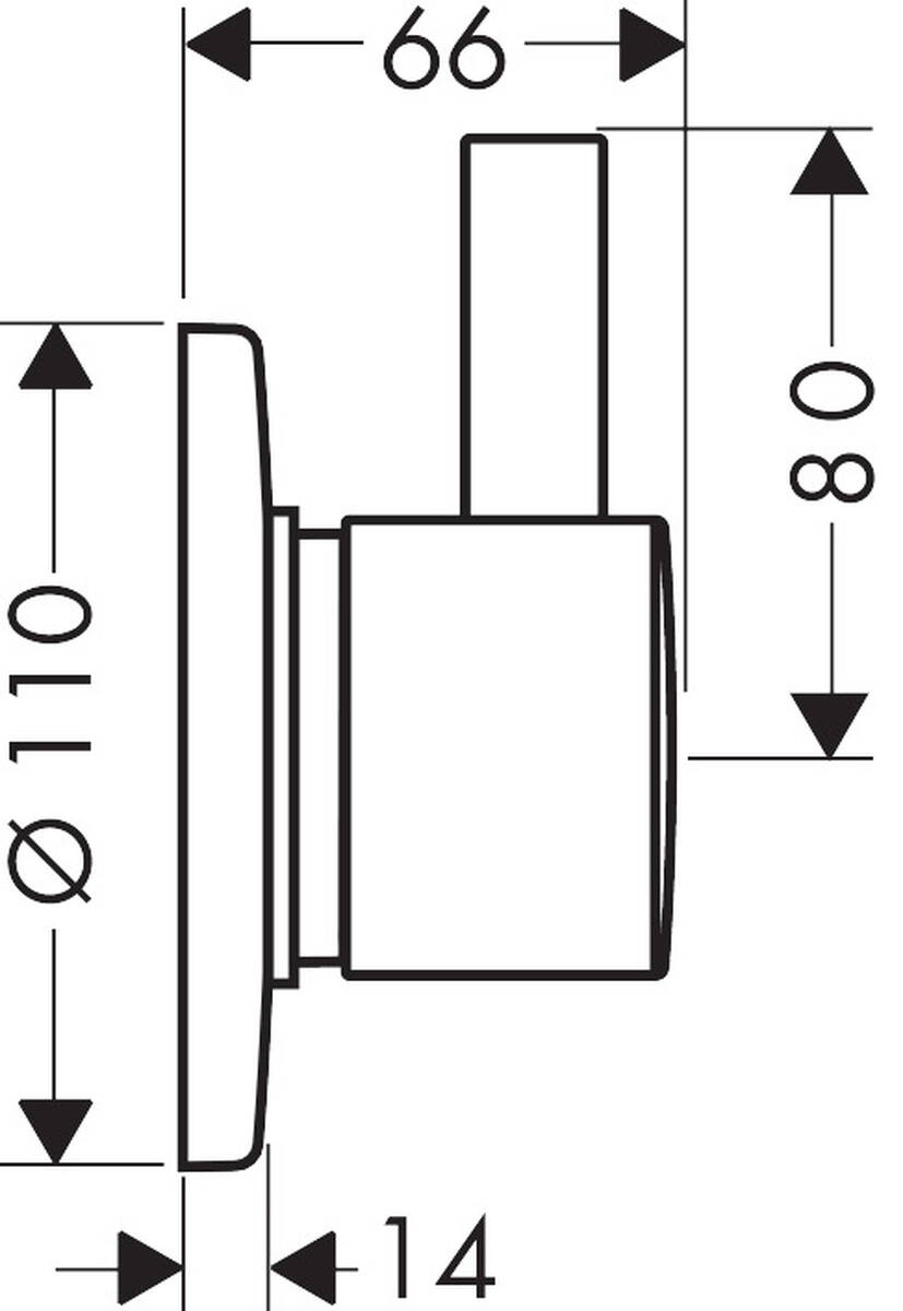 hansgrohe Ecostat, Llave de paso / desviador S Trio/Quattro, ref ...