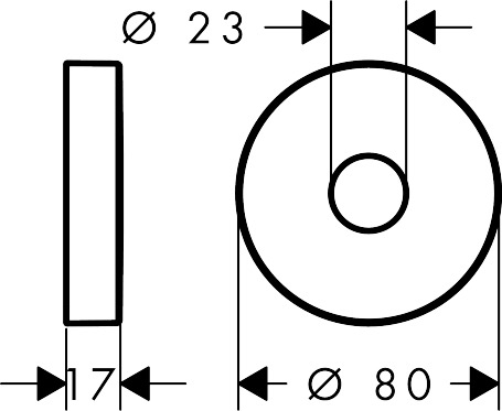 hansgrohe Ersatzteile: Rosette für Brausearm D23, Art.-Nr. 98940000