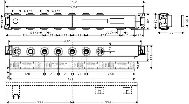 hansgrohe Indbygningsdel kar-/bruserarmaturer: RainSelect ...