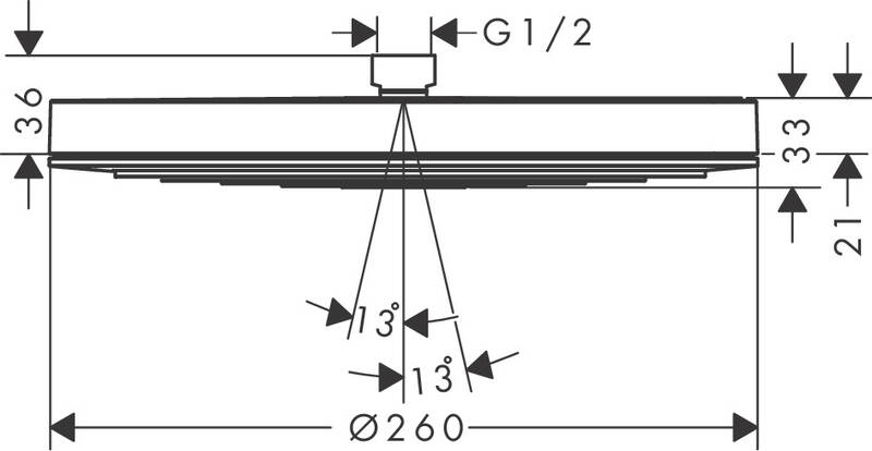 hansgrohe Overhead showers: Pulsify S, 1 spray mode, Item No. 24140670 ...