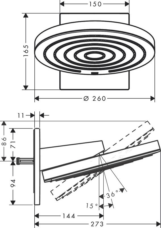 hansgrohe Tepe duşları: Pulsify S, 2 sprey modu, Ürün no. 24151000 ...