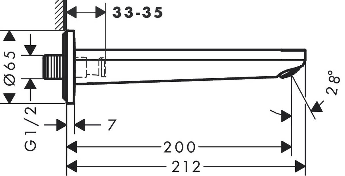 hansgrohe Bath fillers: Rebris S, Bath spout, Item No. 72430000 ...