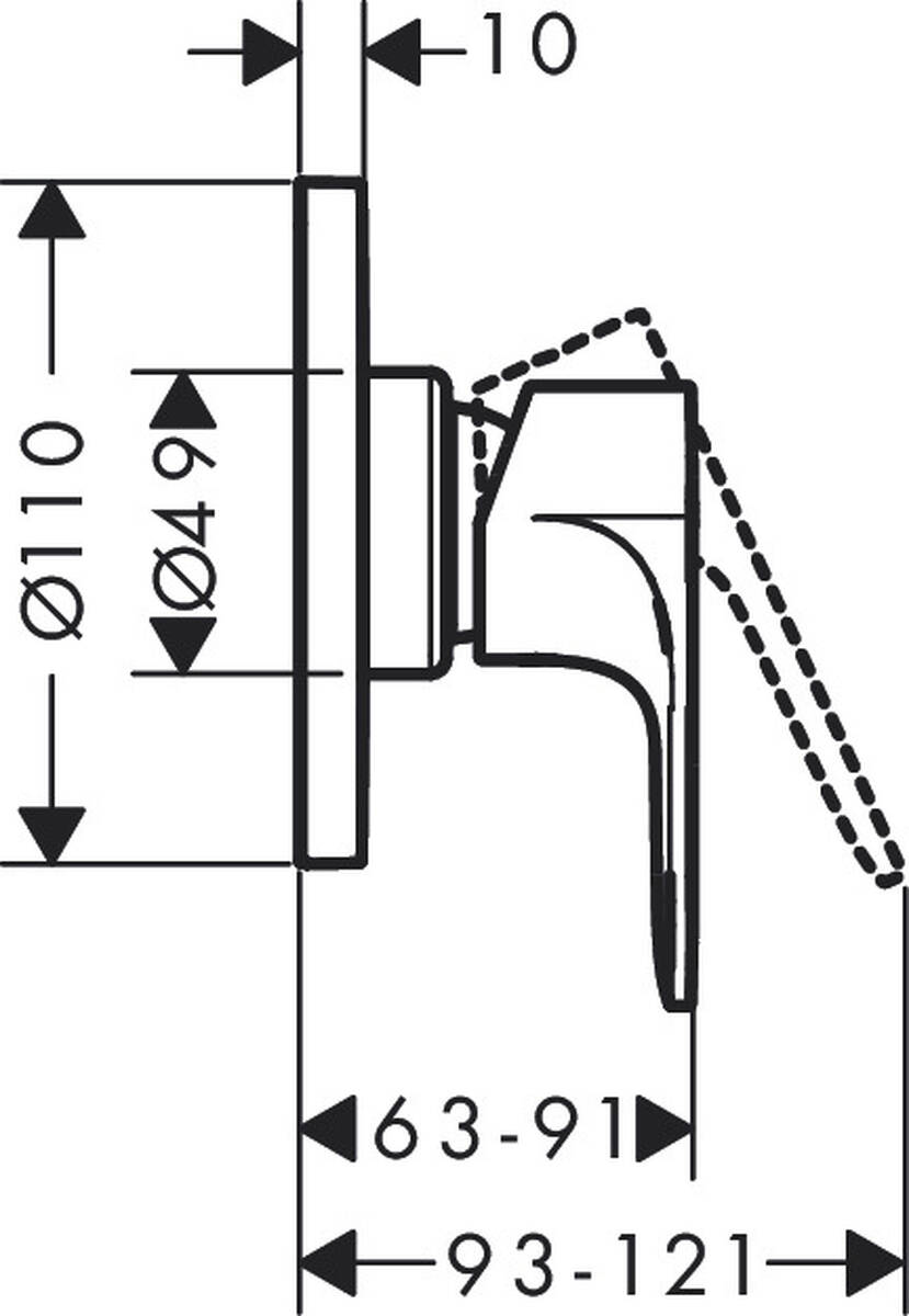 Rebris E Shower mixers: 1 function, Chrome, Item No. 72659000 ...
