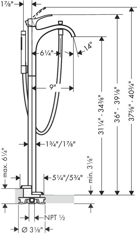 Locarno Bath faucets: 2 functions, chrome, Art. no. 04818000 ...