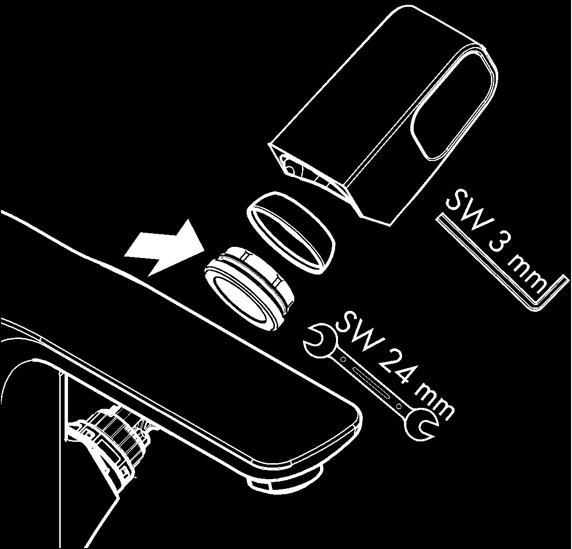 AXOR Ersatzteile: Nut, Art.-Nr. 95178000