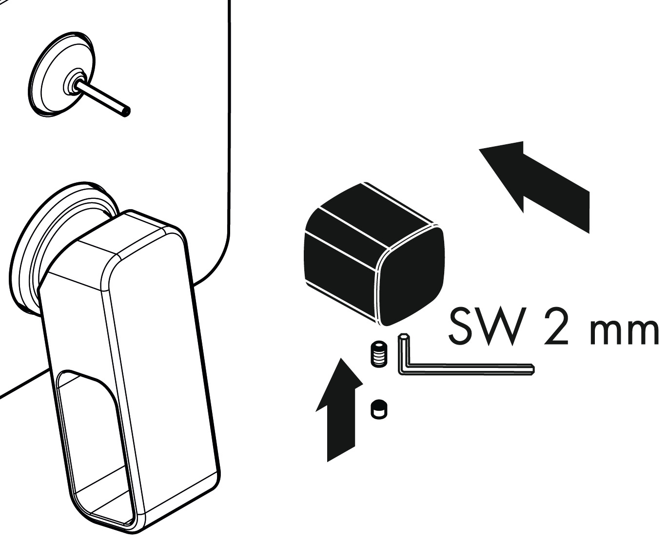 AXOR Spare parts: HG diverter knob AXOR Urquiola bath, Item No. 95190000